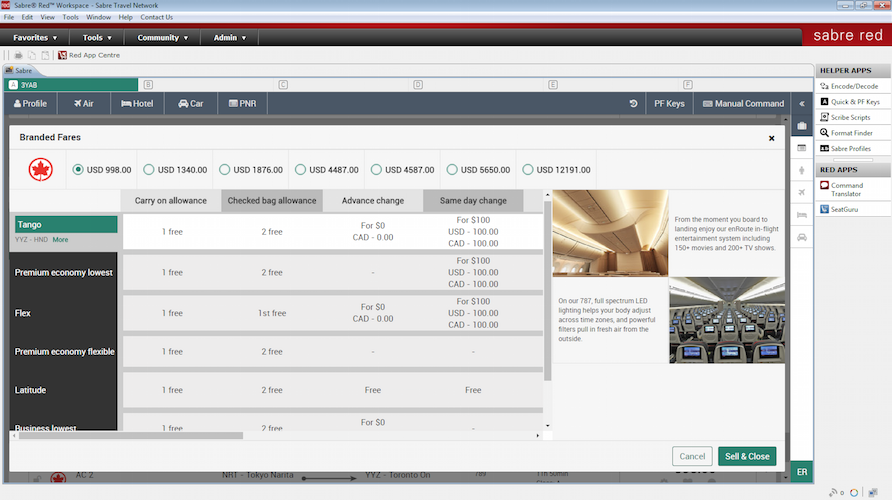 Routehappy Is Now Feeding Content into Sabre Red | Business Travel News