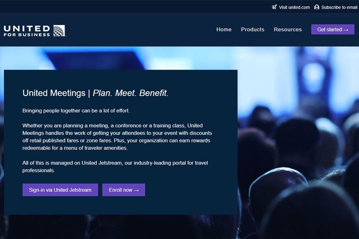 United debuts meetings portal | Business Travel News Europe