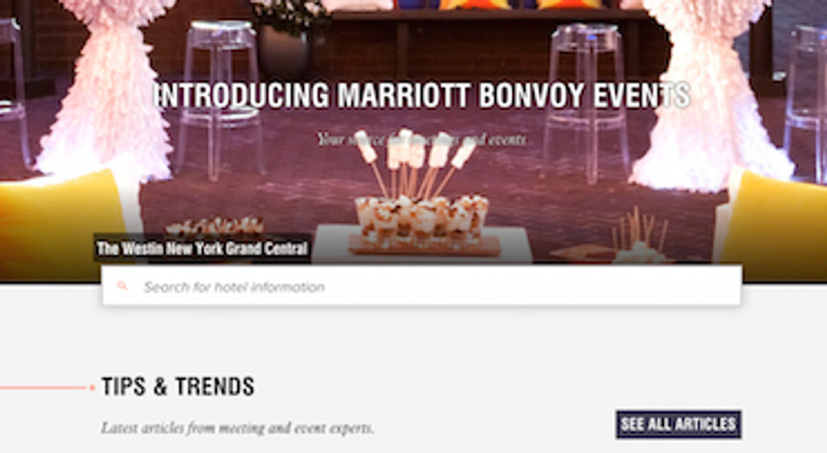 Marriott Launches Marriott Bonvoy Events Planner Portal | Meetings ...