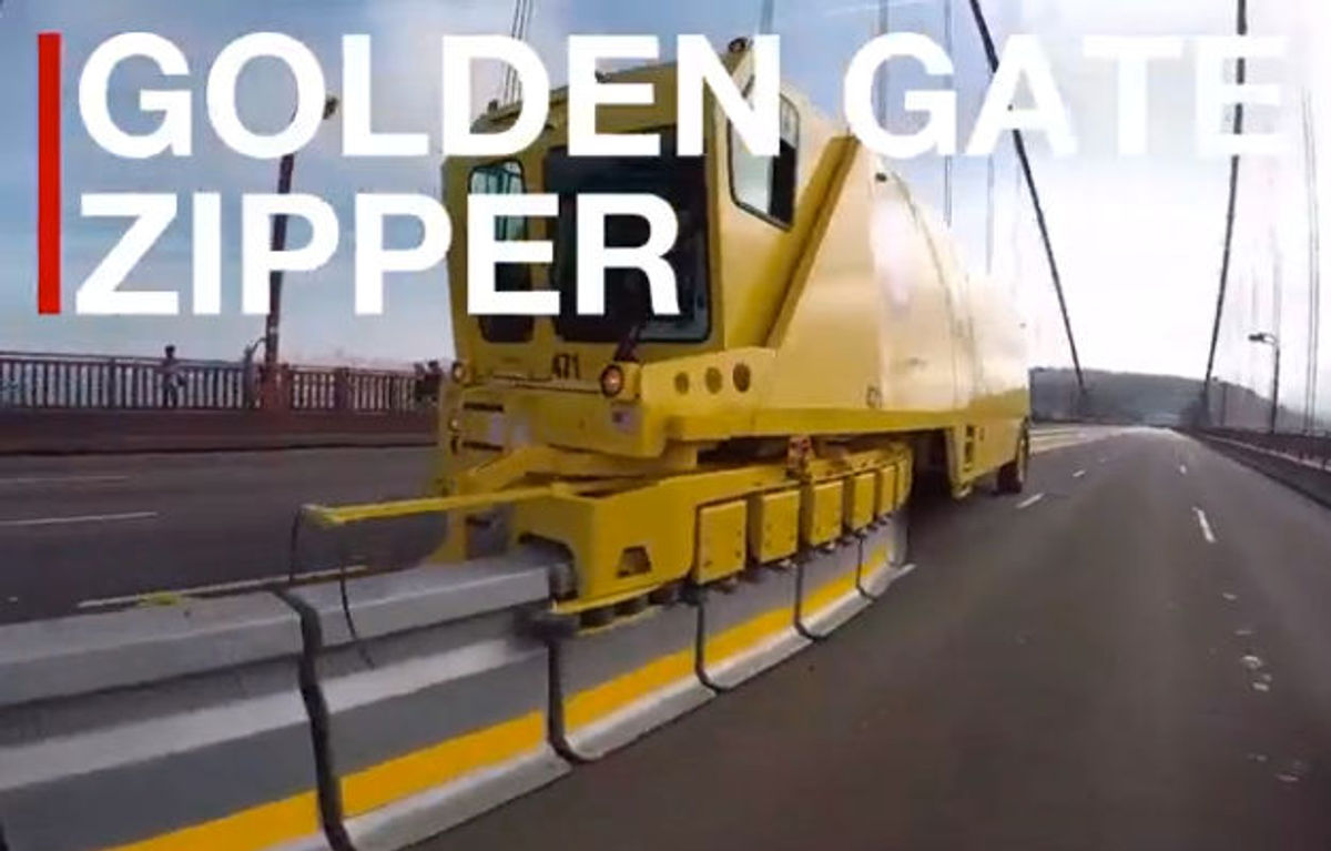 Watch the Amazing Zipper Truck that 'Zips' Up Beloved Golden Gate ...