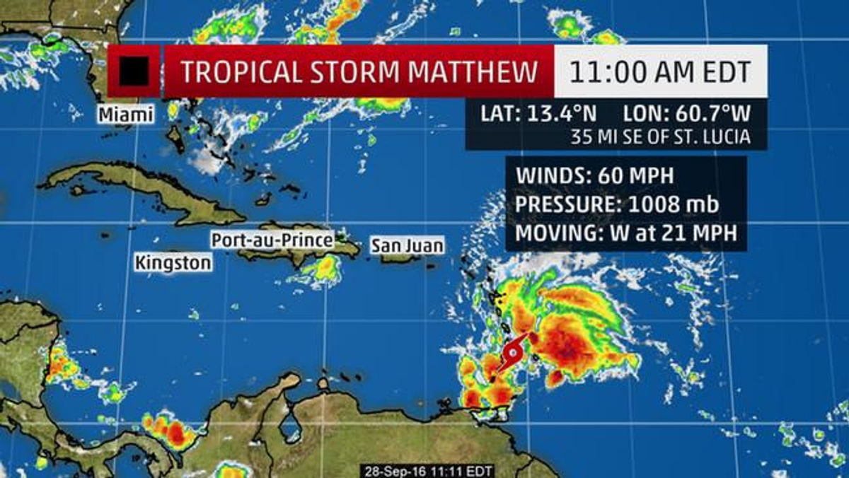 Tropical Storm Matthew Forms in Caribbean, Could Threaten United States ...