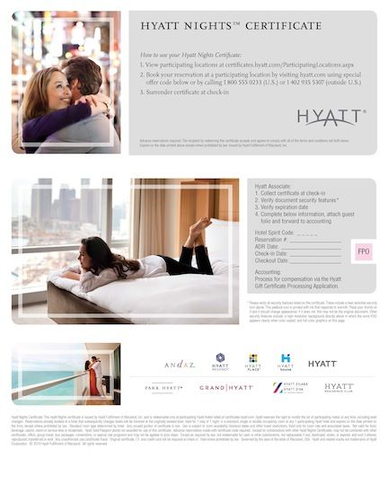 Hyatt Debuts New Incentive Travel Reward Certificates | Northstar ...