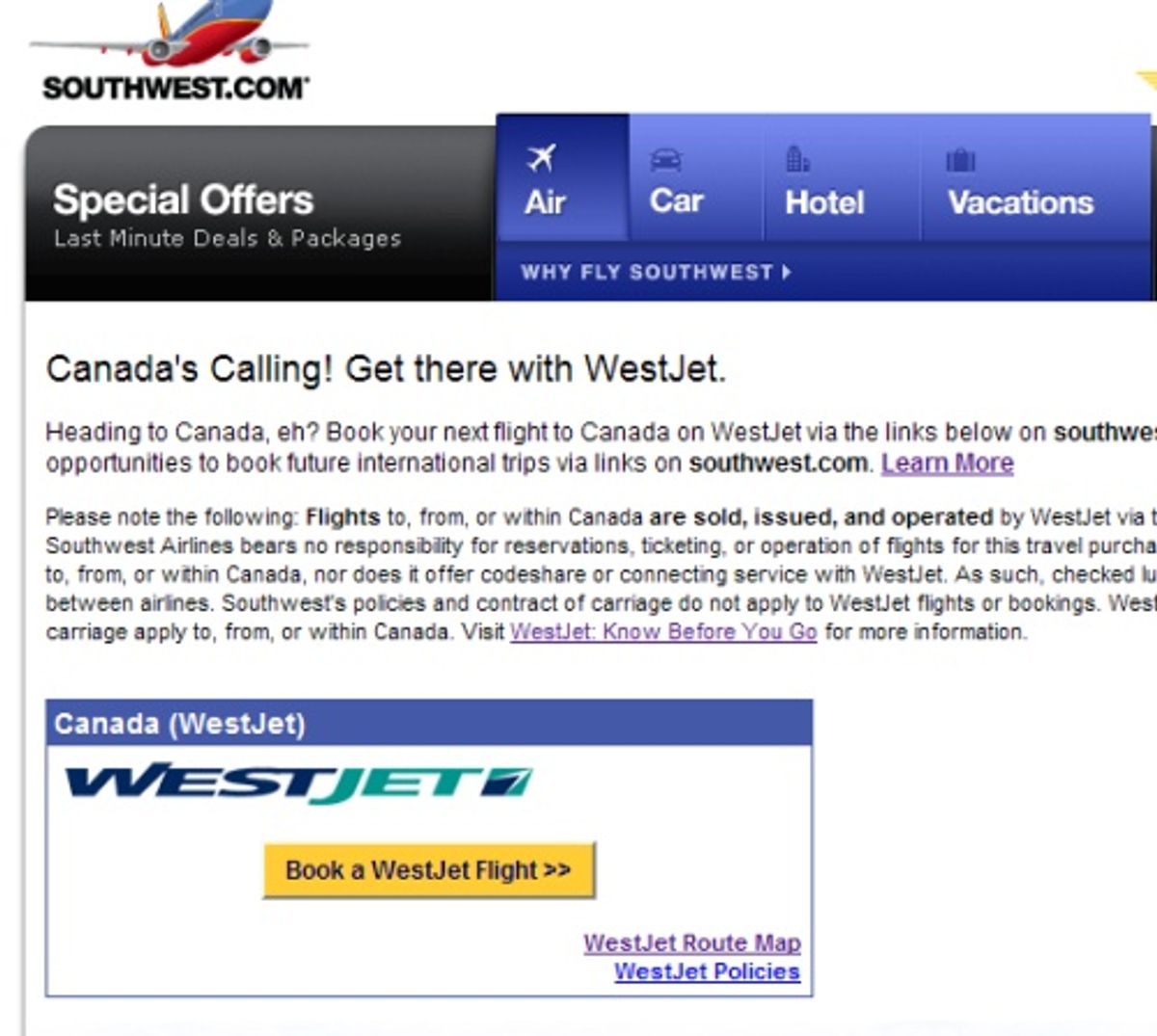 The Terminator Southwest To Quash WestJet Codeshare Agreement the-terminator-southwest-to-quash-westjet-codeshare-agreement