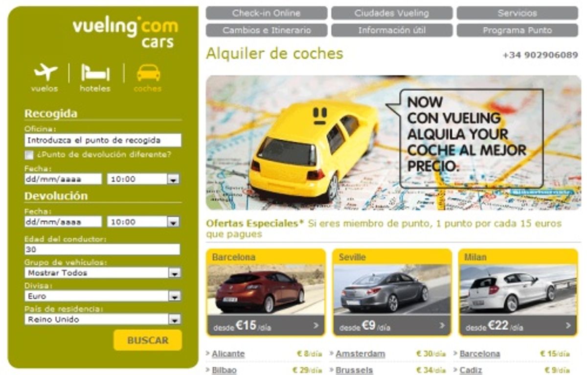 Vueling opts for CarTrawler for car hire system | PhocusWire