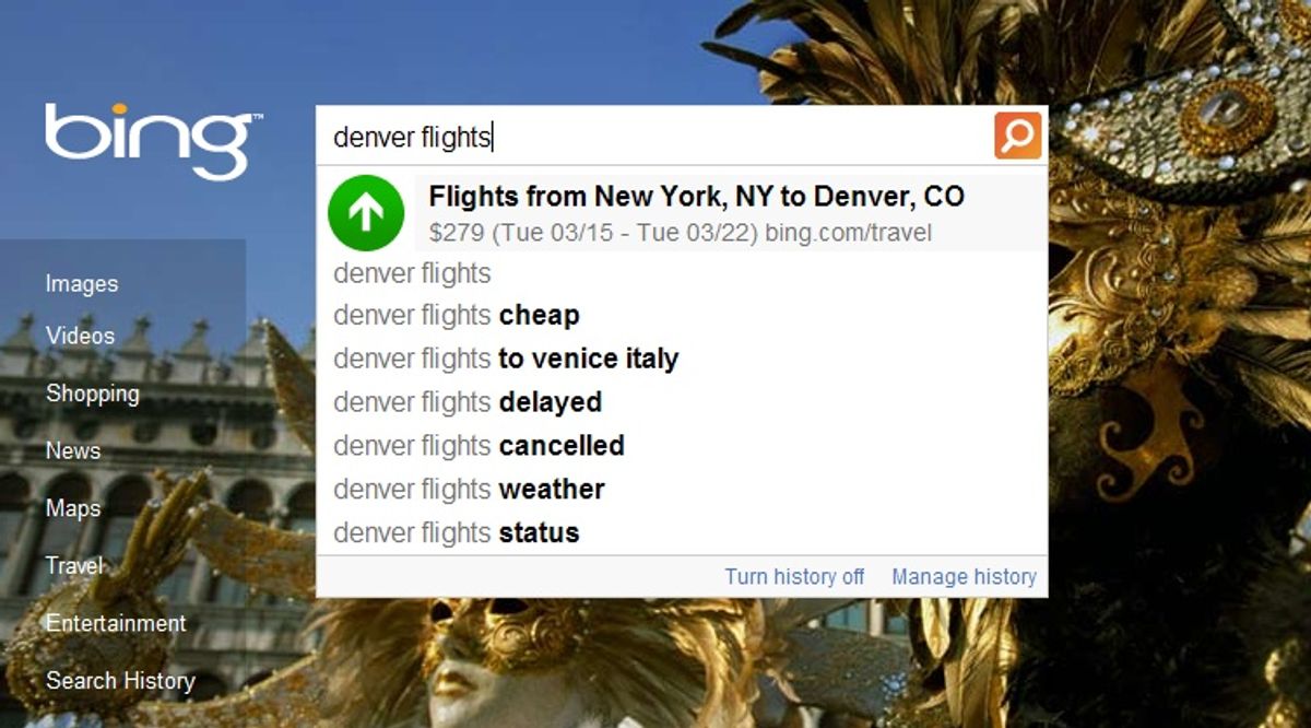 Bing launches Autosuggest Flight Prices naturally | PhocusWire