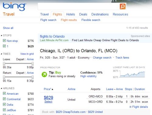 Bing makes the switch to Kayak for flights | PhocusWire