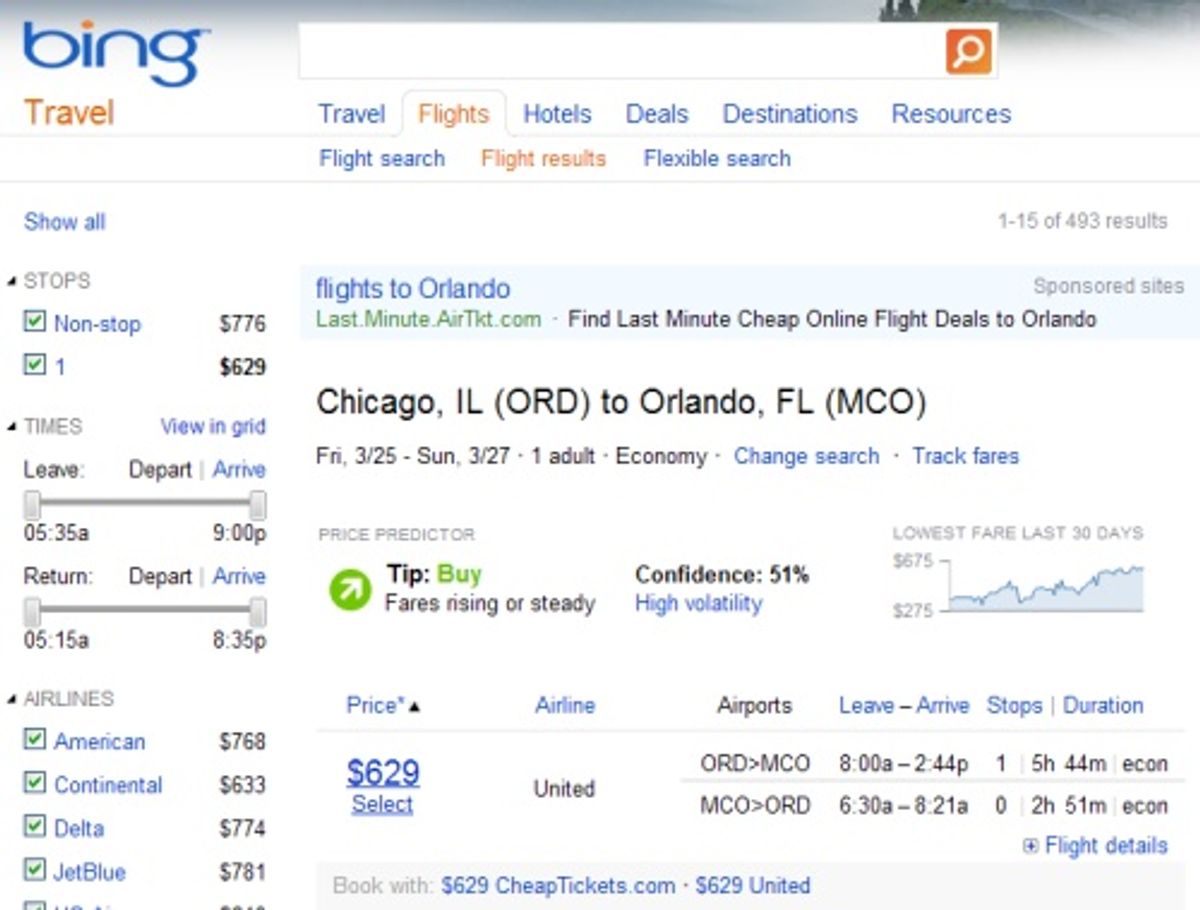 Bing makes the switch to Kayak for flights | PhocusWire