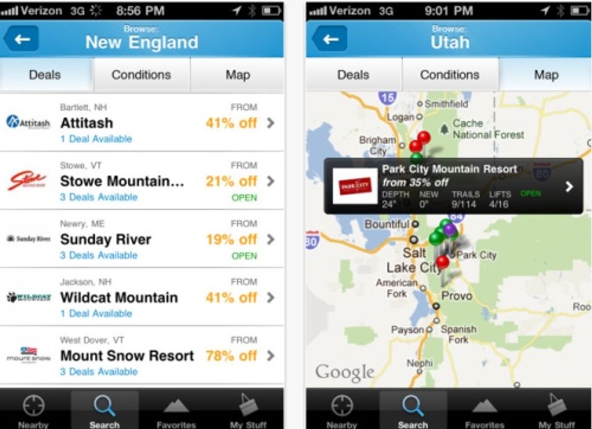 Liftopia iPhone app gives lift to ski ticket booking with mobile ...