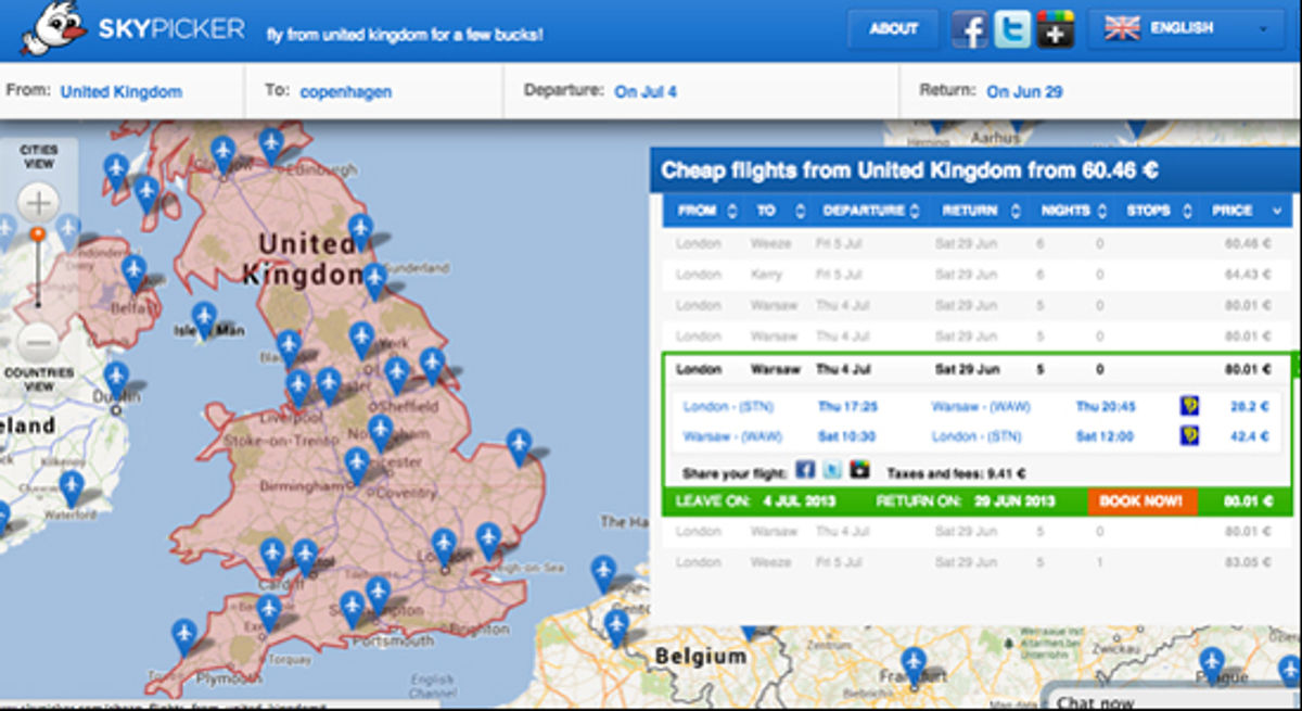 Skypicker has an innovative user experience for flight metasearch ...