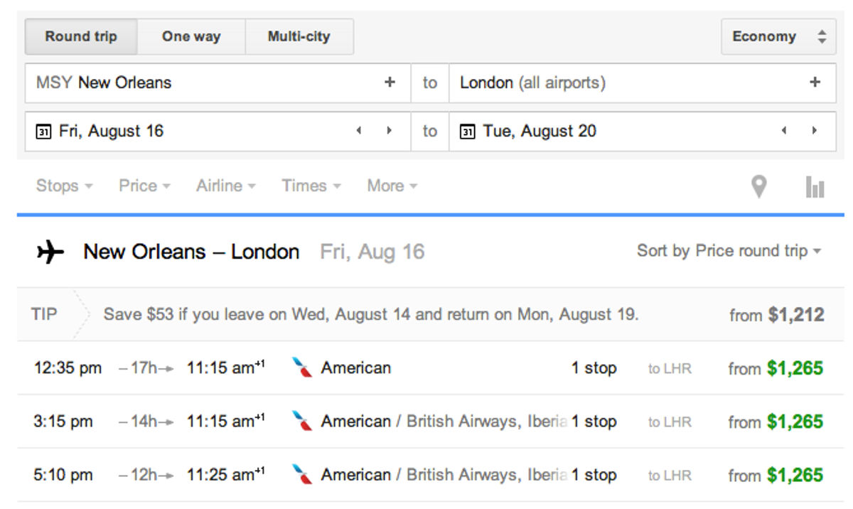 Google updates Flight Search, offering more depth for flight selection ...