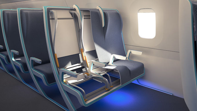 New airline seating concept allows passengers to pay by space occupied ...