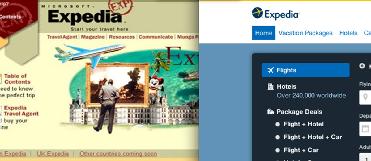 How Expedia's homepage design evolved to today's full revamp | PhocusWire