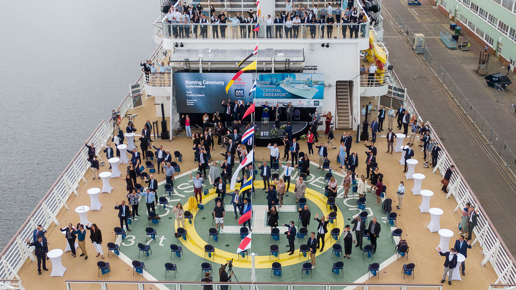 Crystal Christens the Crystal Endeavor Luxury Expedition Ship ...