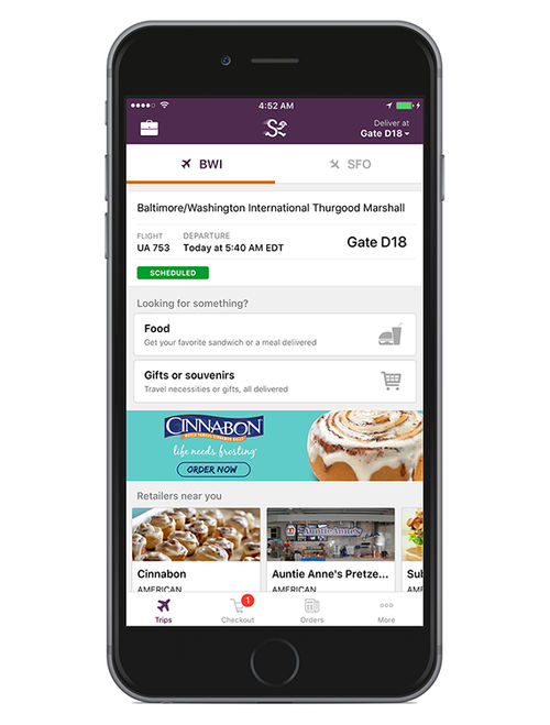 Food delivery app debuts at BWI Airport: Travel Weekly