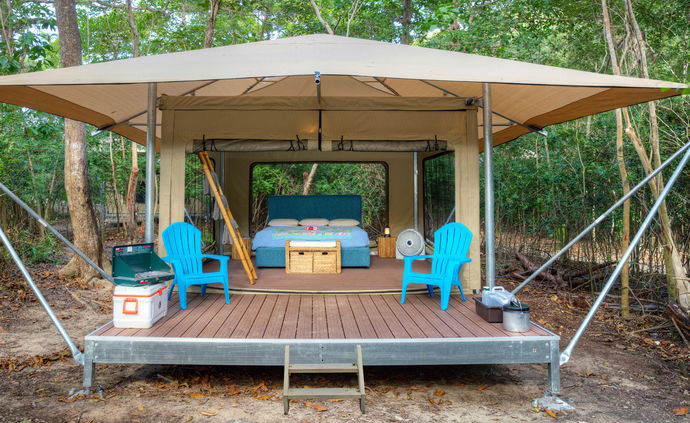 An option on St. John: Camping on Cinnamon Bay Beach: Travel Weekly