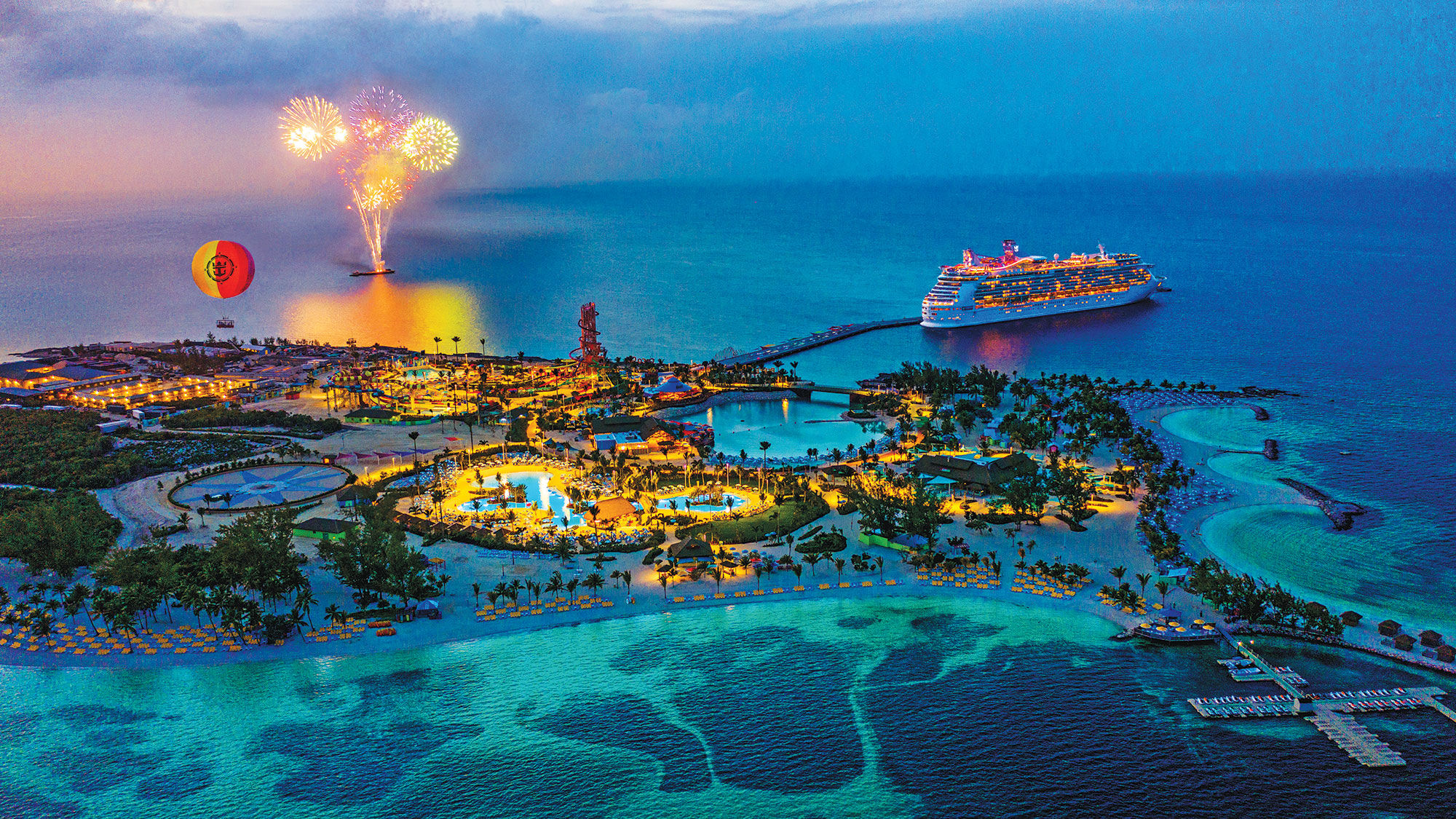 Cruise lines taking private-island parties into evening: Travel Weekly