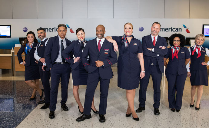 AA employees sport new uniforms: Travel Weekly