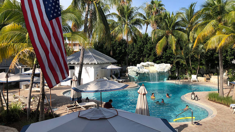Catching the early show at Key West's Barbary Beach House: Travel Weekly