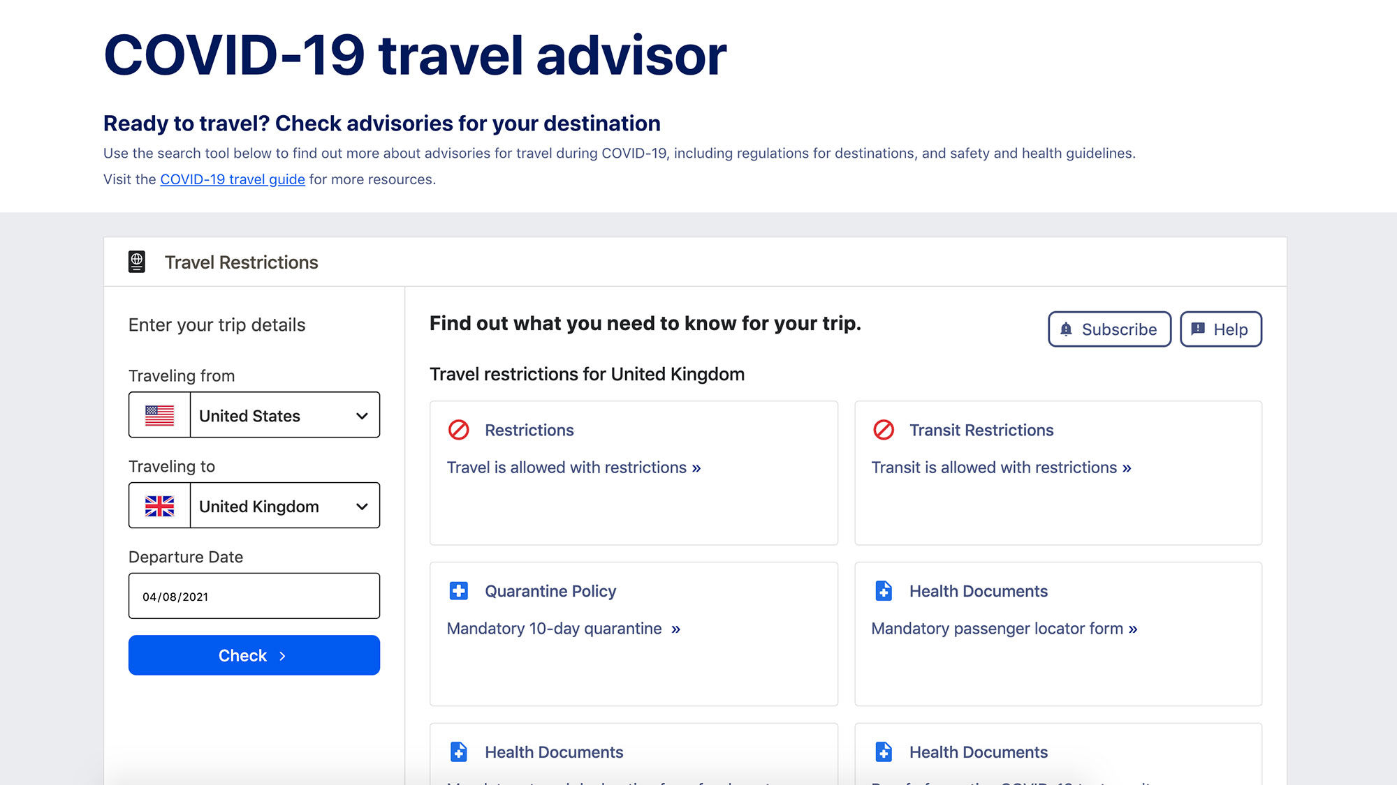 An Expedia Group tool will give travelers the latest on travel rules ...