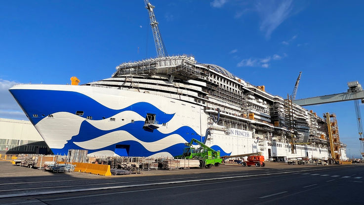 What will the Sun Princess look like? We got a glimpse at the shipyard ...