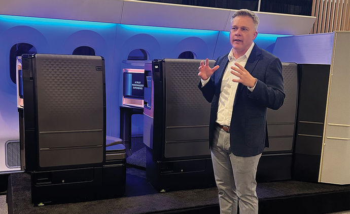 Airlines showcase business class seats for the road-warrior market ...