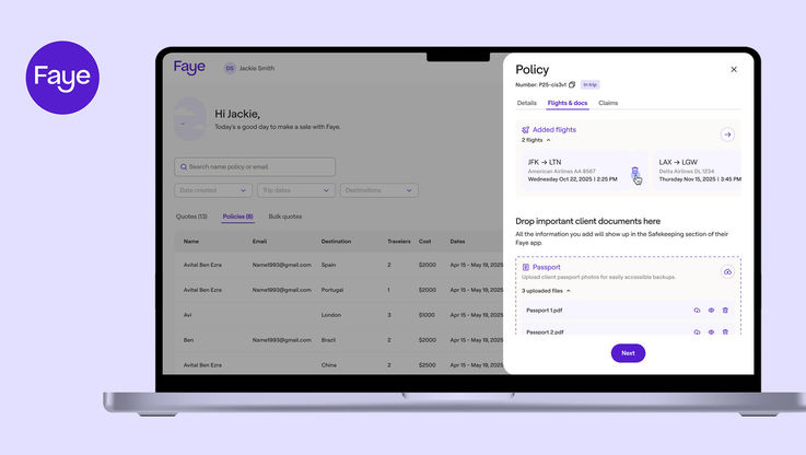 Faye partners with Ski.com and enhances advisor portal features: Travel Weekly