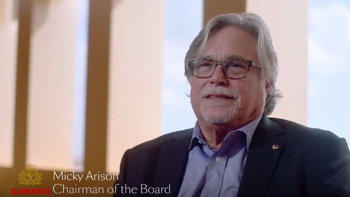 Arison reflects on Cunard Line in video interview: Travel Weekly
