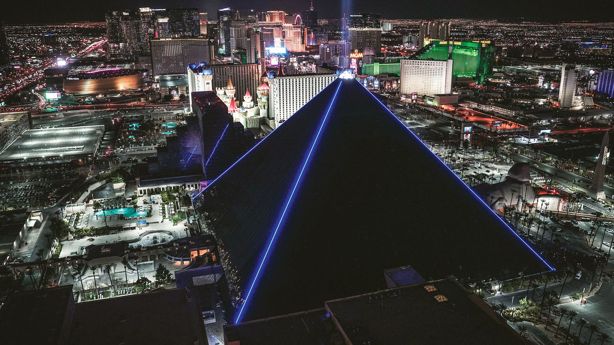 New lighting adds splashes of color to the Luxor: Travel Weekly