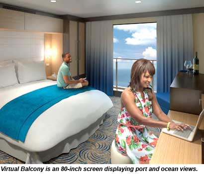 Upgraded Navigator of the Seas gets 'virtual balconies': Travel Weekly