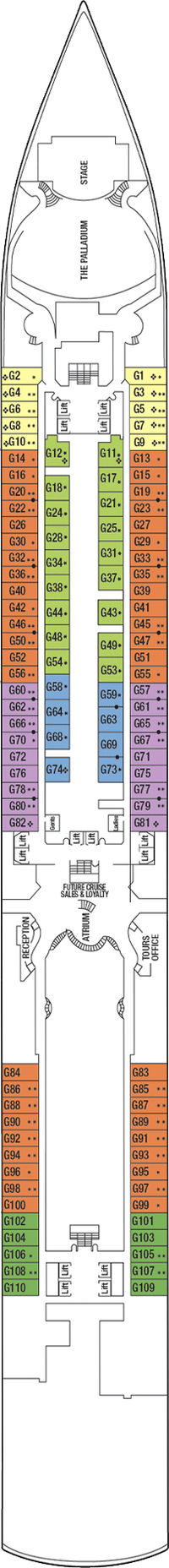 Arcadia Deck Plans- P&O Cruises Arcadia Cruises: Travel Weekly