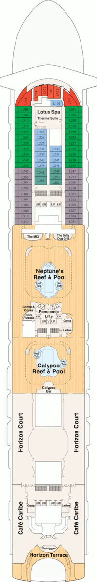 Ruby Princess Deck Plans- Princess Cruises Ruby Princess Cruises ...