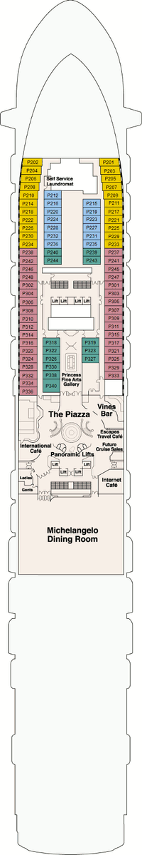 Ruby Princess Deck Plans- Princess Cruises Ruby Princess Cruises ...