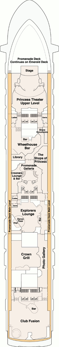 Ruby Princess Deck Plans- Princess Cruises Ruby Princess Cruises ...